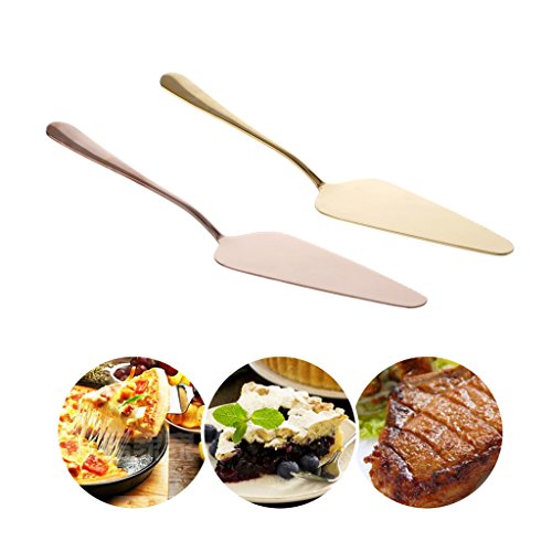 YIFEIJIAO,Stainless Steel Cake Shovel Pie Pizza Cheese Server Divider Knife Baking Tools-Purple