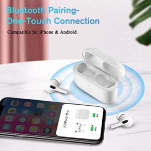 Compatible for AirPods Pro 2nd Generation Charging Case Replacement, Compatible for Wireless AirPods Pro 2 Charger Case with Bluetooth Pairing Sync Button, Built-in Large Battery