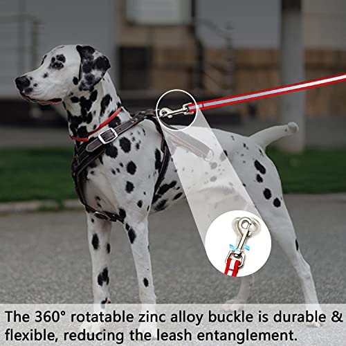 LaRoo Long Dog Leash 32 Feet with Reflective Strip, Waterproof Dog Training Leads Heavy Duty Nylon Recall Lead, Long Line Leash for Pet Puppy Medium Large Dog Training Camping Playing