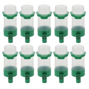 nuobesty automatic bird water dispenser, 10pcs bird feeder drinker waterer for pigeon quail lovebirds parrot drinking bottle |7x8.5cm