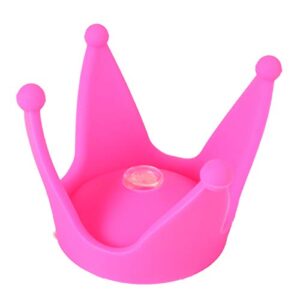 abaodam helmet suction cup crown suction cup crown decoration headwear sucker (crown double suction cup, rosy) bike part and accessories