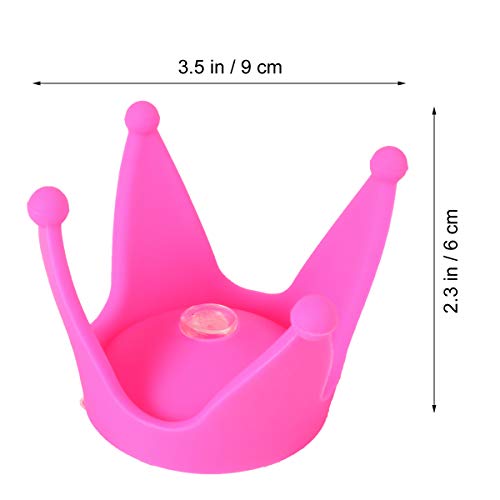 Abaodam Helmet Suction Cup Crown Suction Cup Crown Decoration Headwear Sucker (Crown Double Suction Cup, Rosy) Bike Part and Accessories