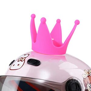 Abaodam Helmet Suction Cup Crown Suction Cup Crown Decoration Headwear Sucker (Crown Double Suction Cup, Rosy) Bike Part and Accessories