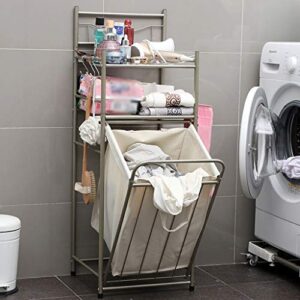 Laundry Hamper Clothes Basket Free Standing Bathroom Storage Laundry Baskets Clothing Rack Holder Home Hamper Laundry Bins Floor Cabinets Durable Washing Bin, Dirty Clothes Storage