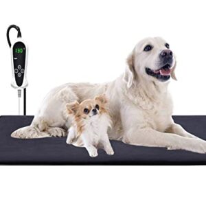 Pet Heating Pad for Dog Heating Pad for Cat Electric Mat Heated Pet Bed Mat Pet Heating Pad with Timer and Soft Washable Cover (X-Large:32" x 20")