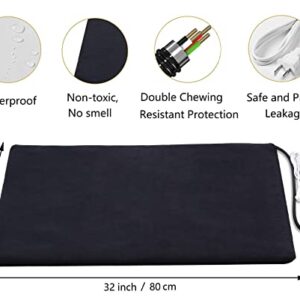 Pet Heating Pad for Dog Heating Pad for Cat Electric Mat Heated Pet Bed Mat Pet Heating Pad with Timer and Soft Washable Cover (X-Large:32" x 20")