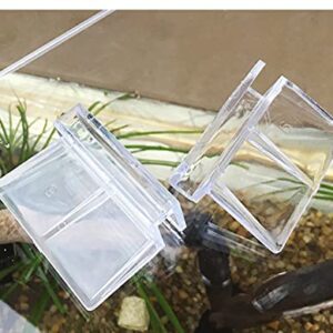 EDOBLUE 8 Pack Fish Tanks Glass Cover Clip 8mm Aquariums Fish Tank Acrylic Clips Glass Cover Support Holders Universal Lid Clips Clear Glass Cover Clip Support Holder for Rimless Aquariums