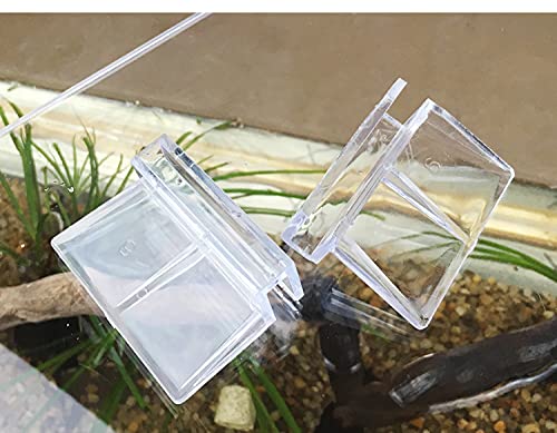 EDOBLUE 8 Pack Fish Tanks Glass Cover Clip 8mm Aquariums Fish Tank Acrylic Clips Glass Cover Support Holders Universal Lid Clips Clear Glass Cover Clip Support Holder for Rimless Aquariums