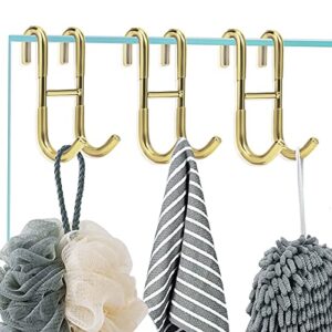 shower door hooks 3 pack,over the glass door hooks,towel hook for frameless glass shower door,heavy duty rack hooks for robe,towel