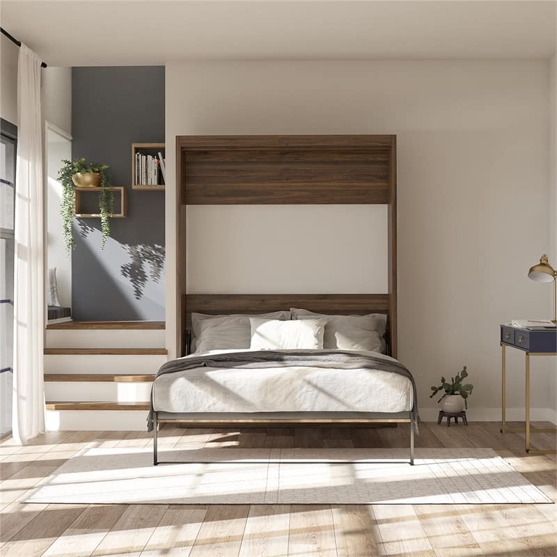 Signature Sleep Queen Murphy Wall Bed in Walnut