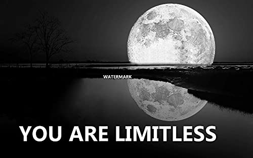 8x10 OFFICE WORK HOME SUCCESS MOTIVATION YOU ARE LIMITLESS MOON PHOTO