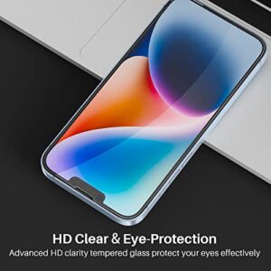 TOZO Compatible for iPhone 14 Screen Protector Compatible for iPhone 13/13 Pro Screen Protector 6.1 inch 3 Pack Premium Tempered Glass 0.26mm 9H Hardness 2.5D Film Easy Install 6.1 inch