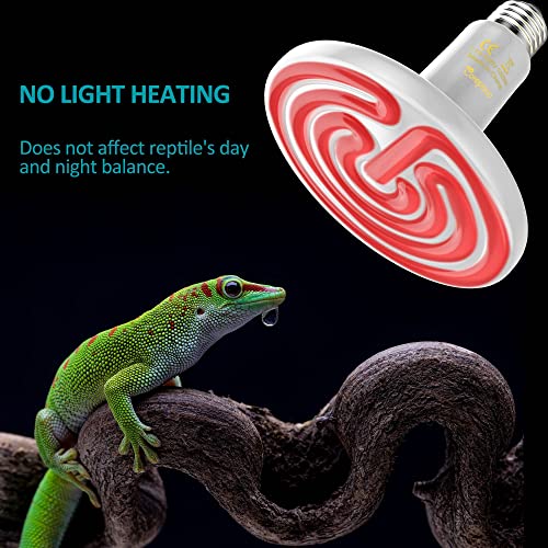 Ceramic Heat Emitter, 100W Reptiles Ceramic Heat Lamp Bulbs for Reptile,Tortoise,Coop,All Pet Spend Winter