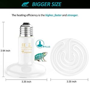 Ceramic Heat Emitter, 100W Reptiles Ceramic Heat Lamp Bulbs for Reptile,Tortoise,Coop,All Pet Spend Winter