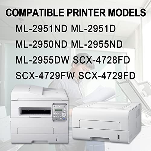 MLT-D103L D103S Toner Cartridge (Black,2 Pack) Replacement for ML-2951ND 2951D 2950ND 2955ND 2955DW SCX-4728FD 4729FW 4729FD Toner Printer