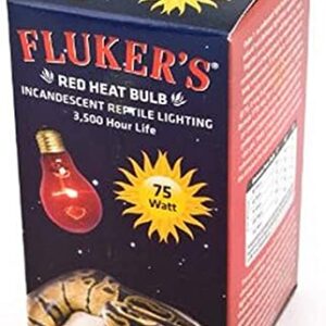 Fluker's Repta-Sun Incandescent Reptile Red Heat Bulb 75W - Includes Attached DBDPet Pro-Tip Guide