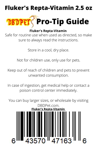 Fluker's Repta-Vitamin with Beta Carotene Reptile Supplement 2.5oz - Includes Attached DBDPet Pro-Tip Guide