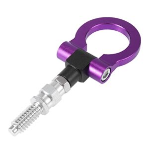 X AUTOHAUX Purple Aluminum Alloy Front Bumper Trailer Ring Eye Towing Tow Hook Screw for BMW 325i 335i 550i 125i 120i 330i 318i 530i