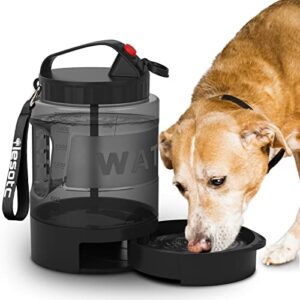 dog water bowl dispenser,travel dog bowls for camping hiking dog park, 77oz dog water dispenser with pull-out travel water bowls for dogs,dog travel water bowl dispenser pet dog water bottle,bpa free