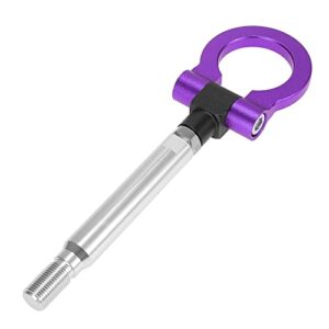 X AUTOHAUX Purple Aluminum Alloy Front Bumper Trailer Ring Eye Towing Tow Hook Screw for Subaru Impreza WRX BRZ