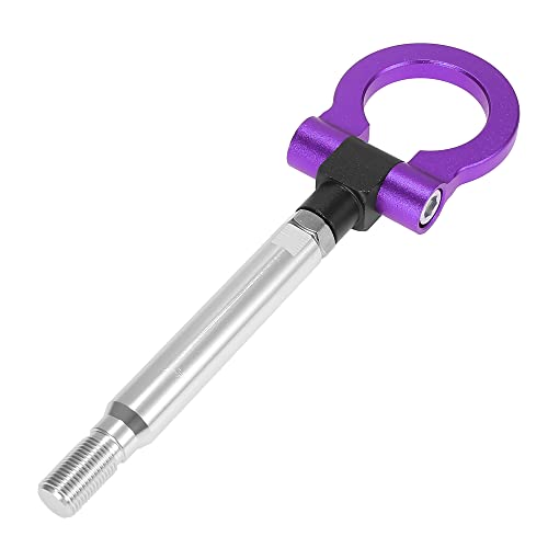 X AUTOHAUX Purple Aluminum Alloy Front Bumper Trailer Ring Eye Towing Tow Hook Screw for Subaru Impreza WRX BRZ