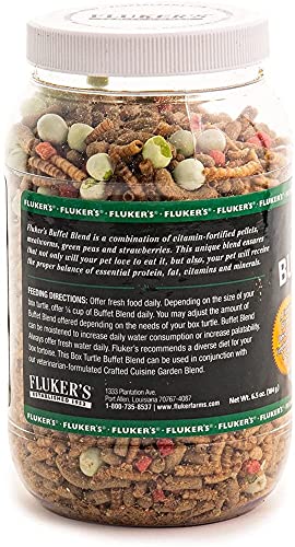 Fluker's Buffet Blend Box Turtle Freeze Dried Food 6.5oz - Includes Attached DBDPet Pro-Tip Guide