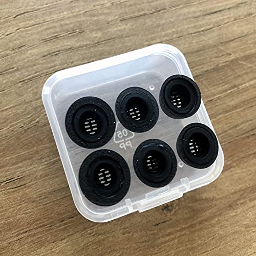 Ear Tips Earbuds Compatible with Huawei Freebuds Pro Eartips Anti-Slip Memory Foam Ear Buds Eargels Earpads Cover 6pcs L/M/S (Black)