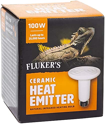 Fluker's Ceramic Heat Emitter for Reptiles 100W - Includes Attached DBDPet Pro-Tip Guide