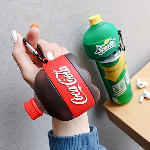 Oqplog for AirPod Pro 2019/Pro 2 Gen 2022 Case Cartoon for AirPods Pro Air Pods Pro Cases Cover Fancy Pretty Trendy Funny Design Fun 3D Cute Unique Soft Silicone for Girls Boys Teen Kids（3D Red Drink）