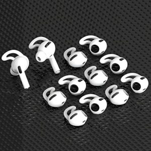 GWAWG 6 Pairs AirPods Pro Ear Hooks [Added Storage Pouch] Covers Anti-Slip Ear Covers Accessories Compatible with Apple AirPods Pro Silicone Material