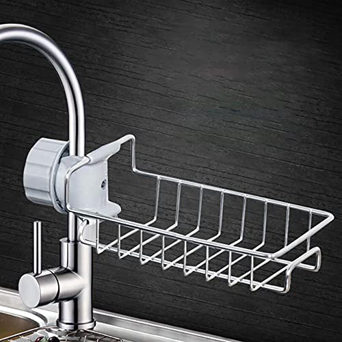 TraveT Rack Drain Storage Rack Drain Rack Free Punch Faucet Drain Rack Shelf Stainless Steel Adjustable Storage Household