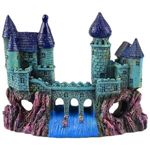 bcsiuhd aquarium ornament - resin castle decorations, fish tank supplies accessories, eco-friendly fish tank castle aquarium ornament,mythical magic castles