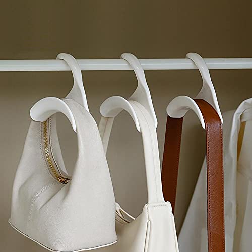 PP Handbag Hooks Arch Safety Hanger Space Saving Portable Bag Holders for Hanging Bags Shoulder Bags Ties Scarves Hats Belts Shawls for Cloakroom Wardrobe Closet Display Gift, Set of 4 (White)