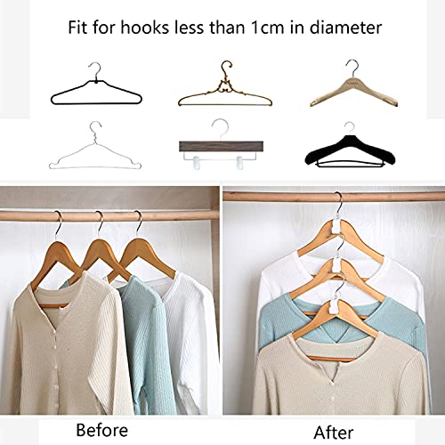 FVVMEED 20 Pieces Clothes Hanger Connector Hooks, Plastic Mini Multi-Layer Cascading Hanger Hooks Hanging Clips for Cabinets Huggable Hangers Space Saving for Closet Organizer Coat, Bag Storage