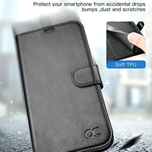 OCASE Compatible with iPhone 13 Wallet Case, PU Leather Flip Folio Case with Card Holders RFID Blocking Kickstand [Shockproof TPU Inner Shell] Phone Cover 6.1 Inch 2021 (Black)