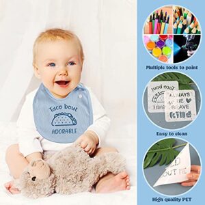 30 Pack Baby Shower Stencils Cute Onesie Stencil Mixed Animals Pattern Painting Stencils Templates Reusable for Painting Bodysuit Bags Shirts