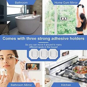 URROY Waterproof Shower Phone Holder, 360° Rotation Shower Phone Case, Anti-Fog High Sensitivity Cover Mount Box for Bathroom Wall Mirror Bathtub Kitchen, Compatible with 4" - 7" Cell Phones