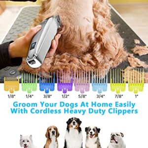 oneisall Dog Grooming Clippers for Thick Heavy Coats,2 Speed Cordless Hair Trimmers with Metal Blade Grooming Kit for Pets Dogs Cats Animals