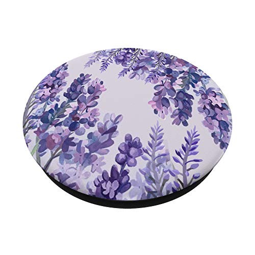 Lavender Floral Purple Flower Pattern Phone Popper PopSockets Swappable PopGrip