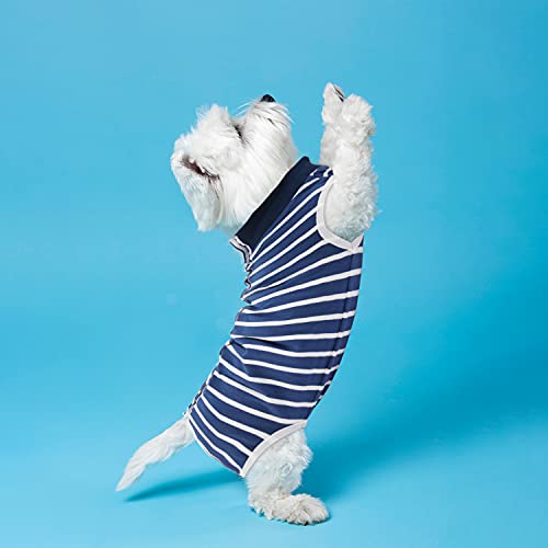 Dog Recovery Suit Cats Bodysuits for Abdominal Wounds Recovery Shirt for Male Female Pet Surgical Snugly Suit After Surgery Anti-Licking Dog Onesies, Substitute E-Collar & Cone Medium