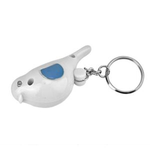 Bird Key Finder LED Whistle Key Finder Voice Control Keychain With Battery for Wallets Children Bags(white)