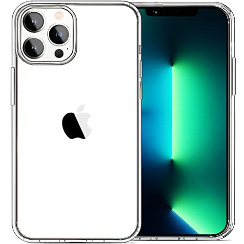 JJGoo Compatible with iPhone 13 Pro Max Case Clear, Transparent Soft Shockproof Protective Slim Thin Bumper Cover Phone Case for iPhone 13 Pro Max- 6.7 inch