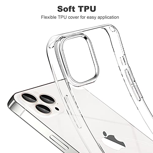 JJGoo Compatible with iPhone 13 Pro Max Case Clear, Transparent Soft Shockproof Protective Slim Thin Bumper Cover Phone Case for iPhone 13 Pro Max- 6.7 inch