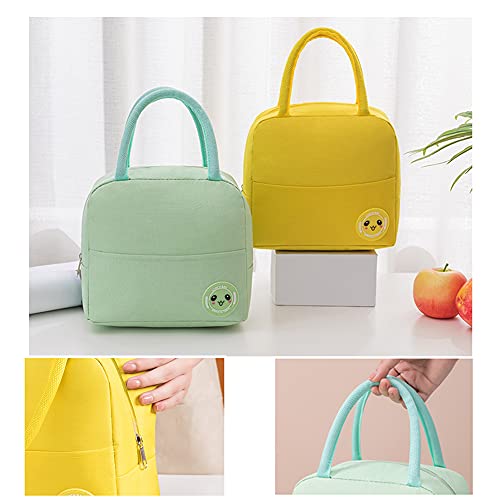 Lunch Bag, CottBelle Insulated Lunch Bag Simple Large Waterproof Meal Container Adult Kids Lunch Tote Bag For Men or Women College Work Picnic Hiking Beach Fishing (Green, Small)