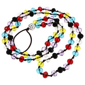 ifundom phone charm strap crystal beaded phone rhinestone glitter long lanyard colorful beads hanging neck straps bracelet keychain for women girls