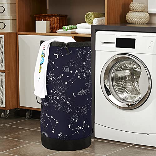 Space Galaxy Constellation Laundry Bag Backpack Bags Mesh Wash Laundry Bags Dirty Clothes Organizer for College,Travel,Camp,Dorm Essentials