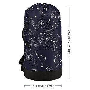 Space Galaxy Constellation Laundry Bag Backpack Bags Mesh Wash Laundry Bags Dirty Clothes Organizer for College,Travel,Camp,Dorm Essentials