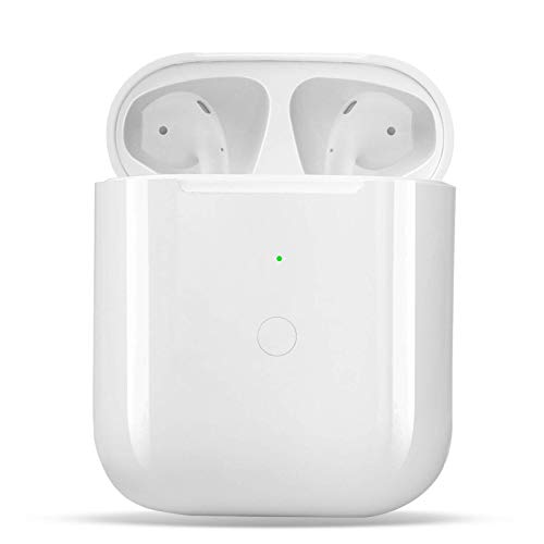 Compatible with AirPods 2&1 Charger Case Replacement, Wireless AirPods Charging Case with Bluetooth Pairing Sync Button, no Earbuds, White