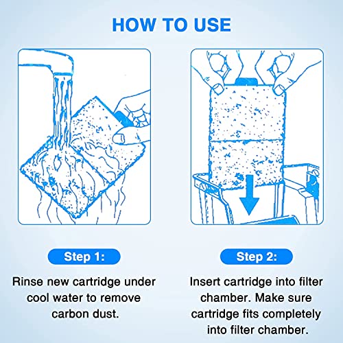 HiTauing 6 Pack Filter Cartridge for Top Fin EF-S Element and BF5 BETTAFLO