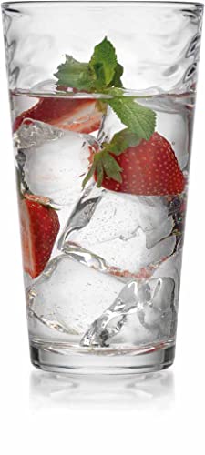 Glaver's Drinking Glasses Set of 10 Highball Glass Cups, Premium Glass Quality Coolers 17 Oz. Glassware. Ideal for Water, Juice, Cocktails, and Iced Tea. Dishwasher Safe.…